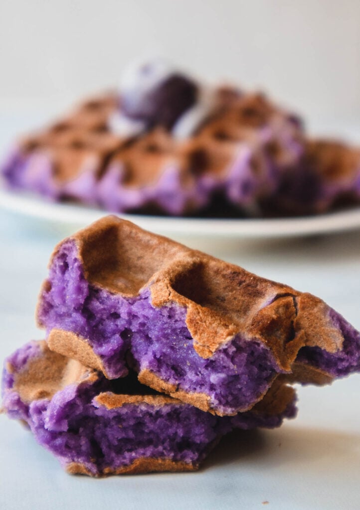 Ube Mochi Waffles