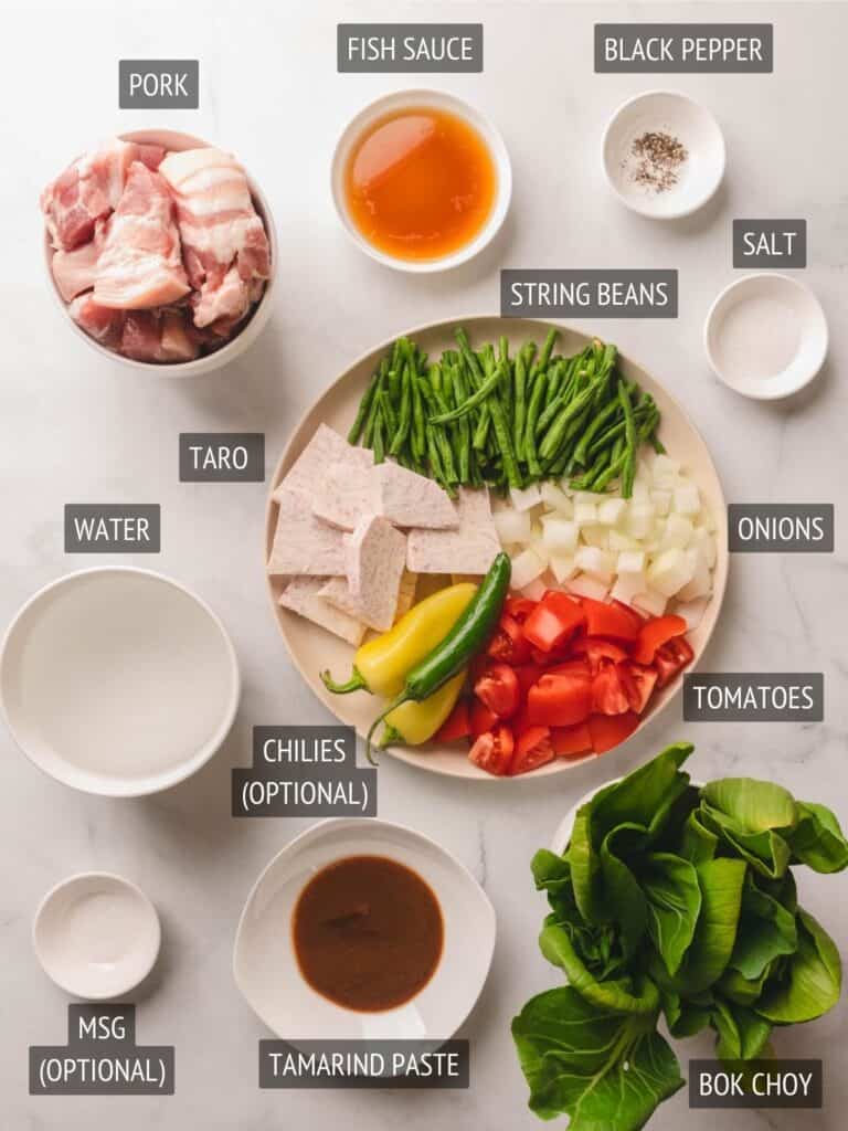 Sinigang na Baboy (Filipino Pork Sinigang Recipe)