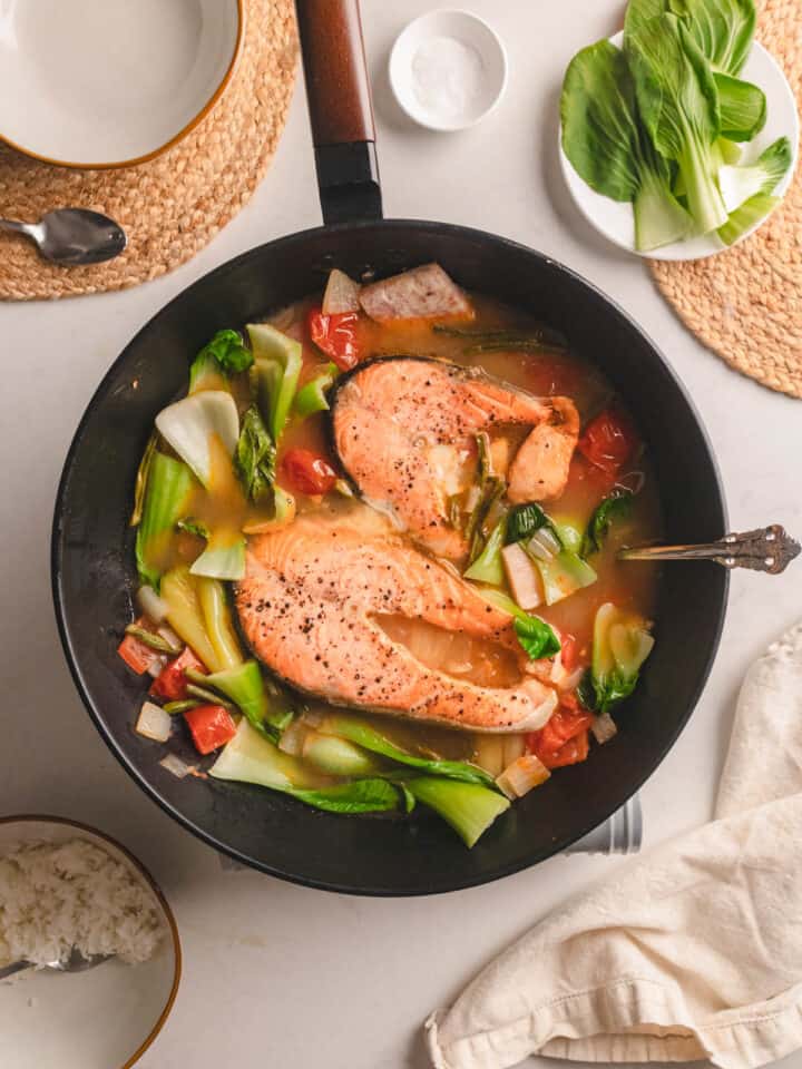 Sinigang na Salmon Belly